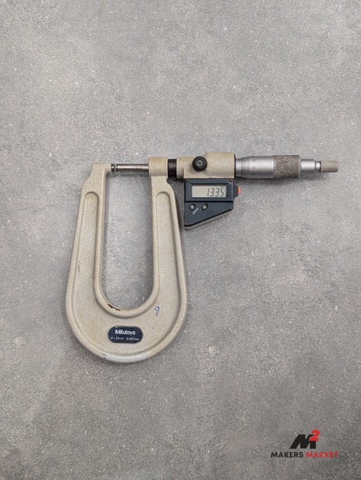 Mitutoyo 0–25mm Deep Frame Digital Micrometer — Makers Market
