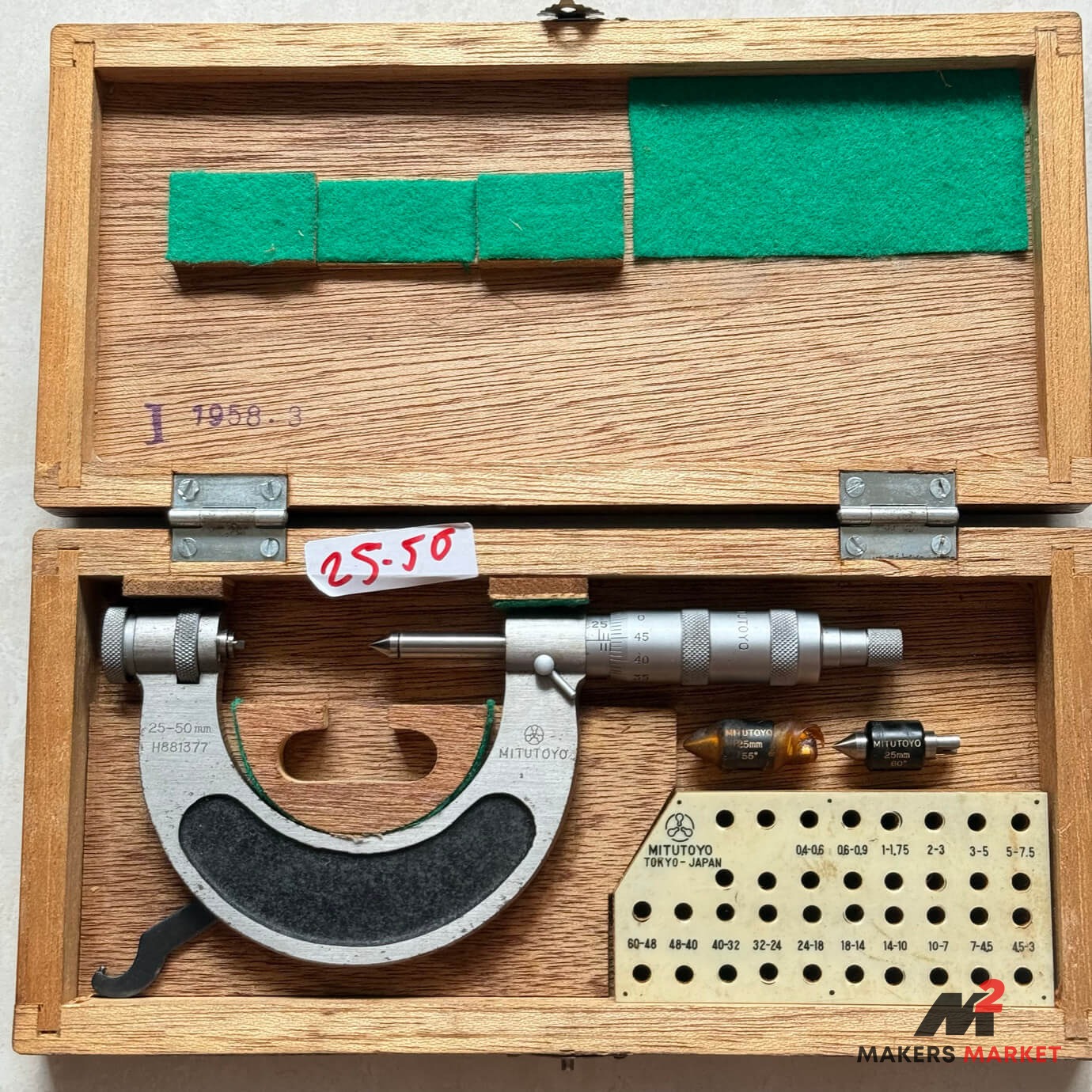 Mitutoyo 25-50mm Thread Micrometer — Makers Market AU